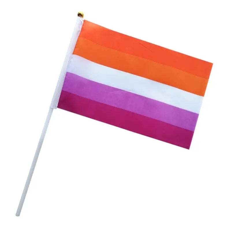 Handheld Lesbian Pride Flag | Proud Supplies - Gay Pride Shop