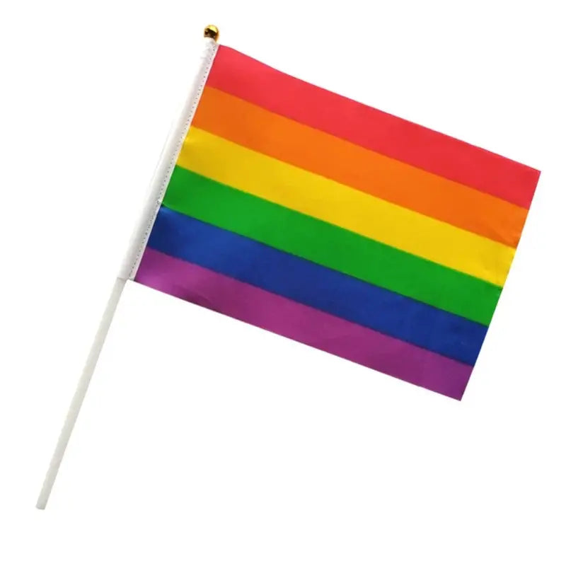 Handheld Rainbow Pride Flag | Proud Supplies - Gay Pride Shop