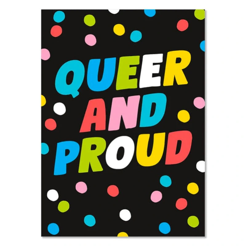 Queer and Proud Postcard | Proud Supplies - Gay Pride Shop