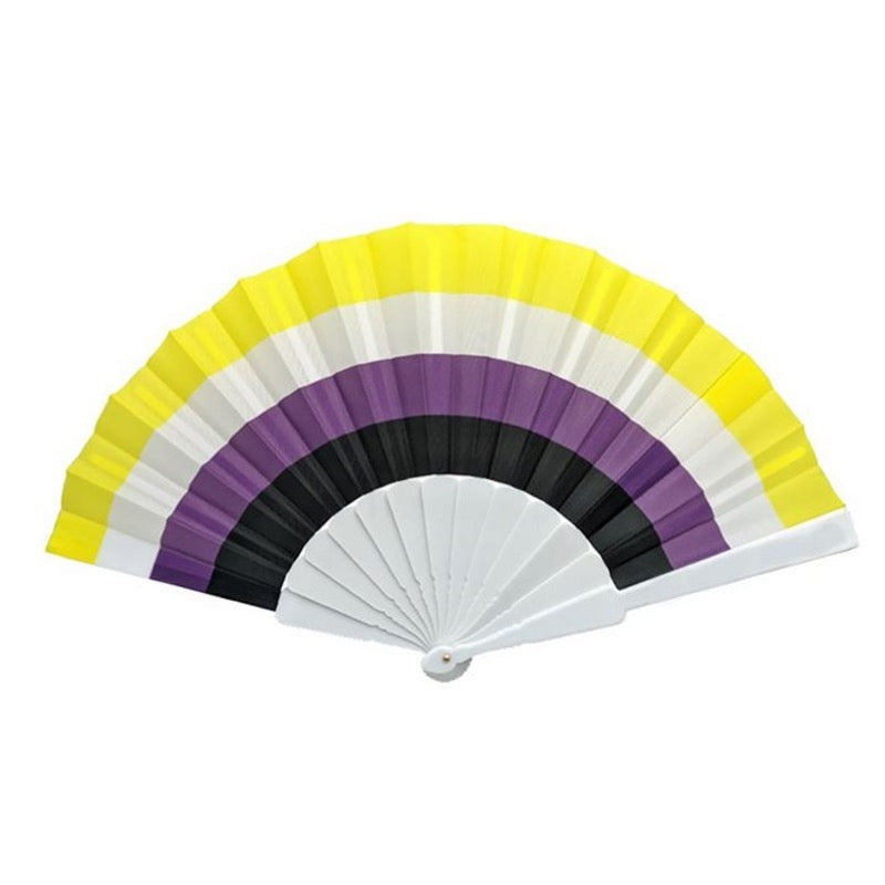 Non-Binary Pride Flag Handheld Fan | Proud Supplies